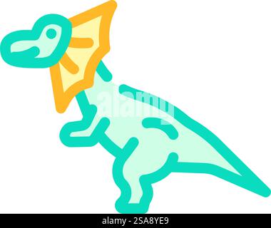 dilophosaurus dinosaur animal icon color illustration Stock Vector Image & Art - Alamy