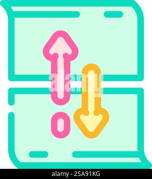 ui scroll sign color icon vector illustration Stock Vector Image & Art ...