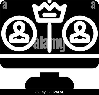 moderator control glyph icon vector illustration Stock Vector Image ...