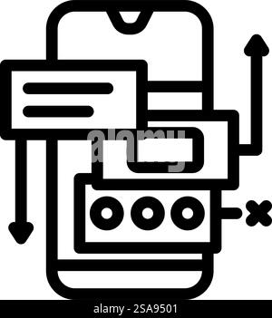 hierarchy ux ui design line icon vector illustration Stock Vector Image & Art - Alamy