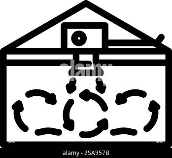 air circulation ventilation line icon vector illustration Stock Vector ...