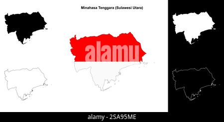 Minahasa blank outline map set Stock Vector Image & Art - Alamy