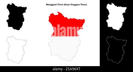 Manggarai blank outline map set Stock Vector Image & Art - Alamy
