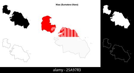 Nias Utara blank outline map set Stock Vector Image & Art - Alamy