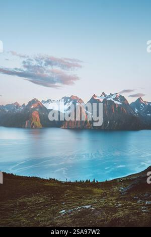 Lyngen alps and fjord in summer in Norway in summer Stock Photo - Alamy