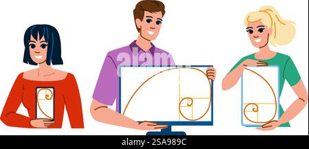 proportion website golden ratio vector. symmetry structure, grid ...