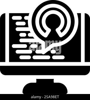 open source tech enthusiast glyph icon vector illustration Stock Vector ...