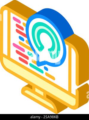 open source tech enthusiast isometric icon vector illustration Stock ...