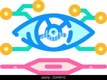 future focused tech enthusiast color icon vector illustration Stock ...