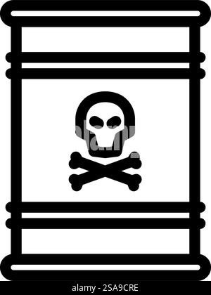hazardous waste sorting line icon vector illustration Stock Vector ...