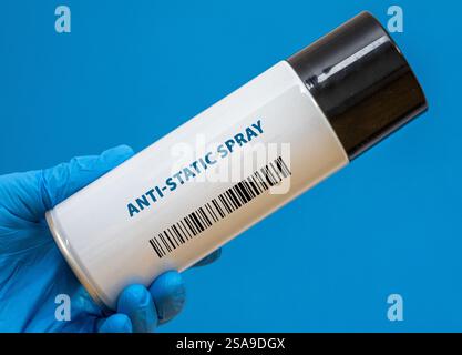 Anti-static spray. Prevents the buildup of static electricity on ...
