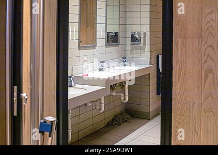 functional toilet room in a fast food restaurant Stock Photo - Alamy