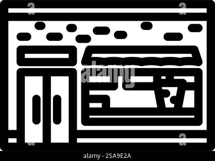 tapas bar street cafe line icon vector illustration Stock Vector Image ...