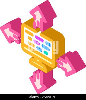 system deployment analyst color icon vector illustration Stock Vector ...