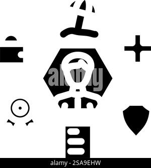 benefits administration business glyph icon vector illustration Stock ...