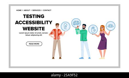 screenreader testing accesibility website vector Stock Vector Image ...