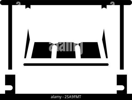 porch swing outdoor furniture glyph icon vector illustration Stock ...