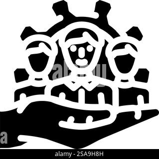 vendor management business process glyph icon vector illustration Stock ...