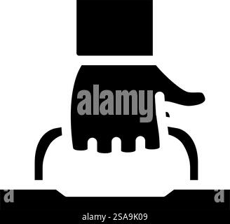 carry handle label product caution color icon vector. carry handle ...