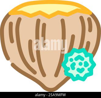 tree nuts allergen free product food line icon vector. tree nuts ...