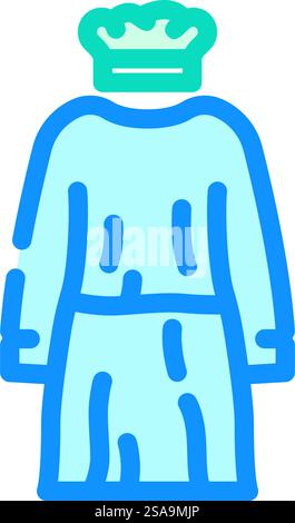 isolation gown ppe protective equipment isometric icon vector ...