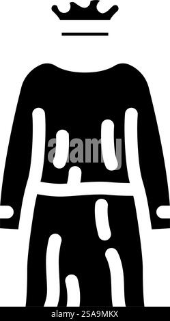 Isolation gown black glyph icon Stock Vector Image & Art - Alamy