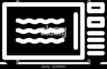 microwave safe label product caution line icon vector. microwave safe ...
