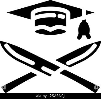 culinary school restaurant chef glyph icon vector illustration Stock ...