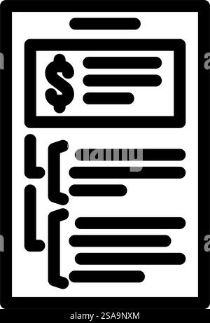 budgeting business process line icon vector illustration Stock Vector ...