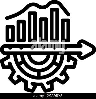 organizational development business process line icon vector ...