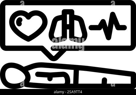 resuscitation ambulance line icon vector illustration Stock Vector ...