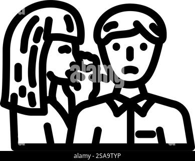 hearsay evidence crime line icon vector illustration Stock Vector Image ...