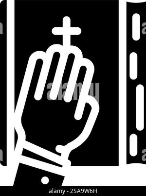 expert witness evidence crime glyph icon vector illustration Stock ...