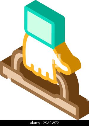 carry handle label product caution line icon vector. carry handle label ...