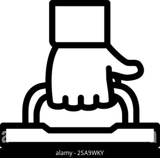 carry handle label product caution line icon vector illustration Stock ...