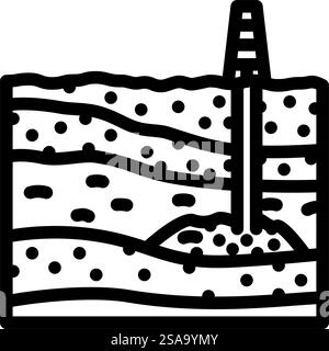 shale gas oil industry line icon vector illustration Stock Vector Image ...