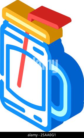 mason jar glass package isometric icon vector illustration Stock Vector ...