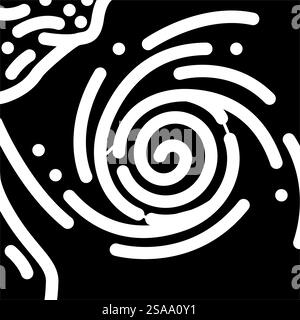 cyclone hurricane disaster glyph icon vector illustration Stock Vector ...
