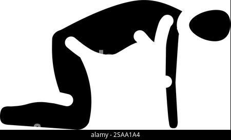 gentle pelvic rocking pregnant fitness line icon vector. gentle pelvic ...