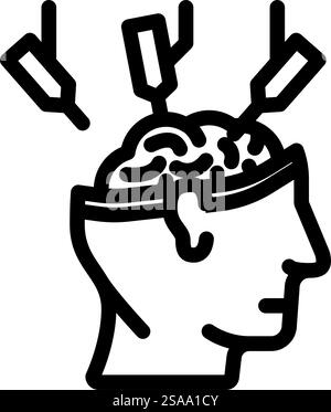 neurosurgery health line icon vector illustration Stock Vector Image ...