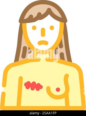mastectomy surgery hospital color icon vector illustration Stock Vector ...