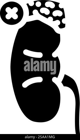 adrenalectomy surgery glyph icon vector illustration Stock Vector Image ...