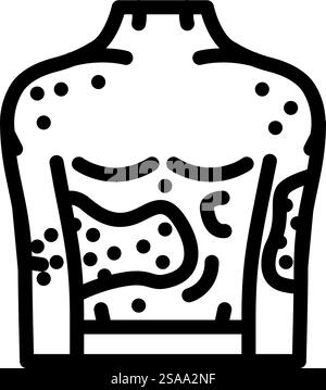 rash skin lesions disease symptom line icon vector illustration Stock ...
