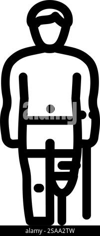 limb amputation surgery line icon vector illustration Stock Vector ...