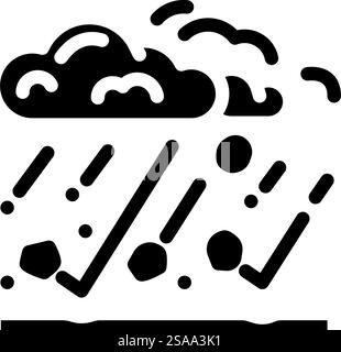 geyser natural phenomena glyph icon vector illustration Stock Vector ...