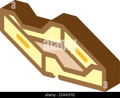 trays cardboard packaging isometric icon vector illustration Stock ...