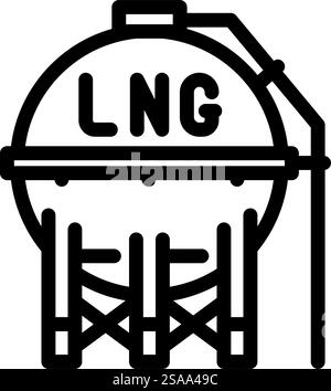 liquefied natural gas lng line icon vector illustration Stock Vector Image & Art - Alamy