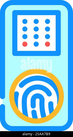 color detection sensor line icon vector illustration Stock Vector Image ...