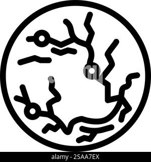 retina scan biometric line icon vector illustration Stock Vector Image ...
