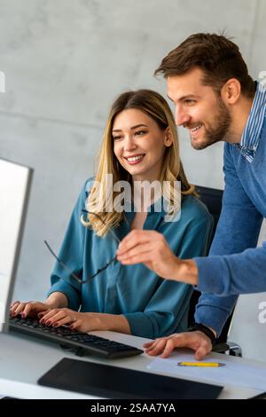 Mixed team of software engineers brainstorming ideas. Diverse app ...